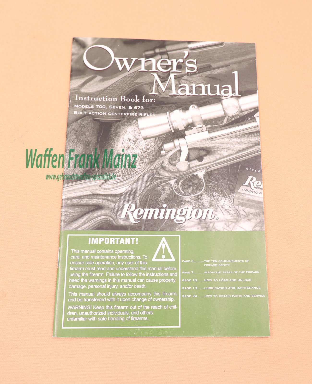 Remington – USA Bedienungsanleitung Remington 700, seven & 673 – Waffen ...